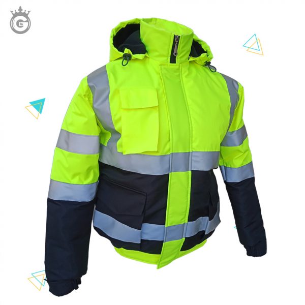 Contoh Desain Jaket Safety Kuning Freeport - Konveksi Bandung